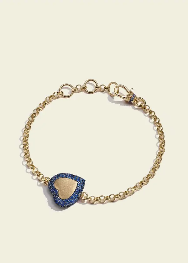 LUCY DELIUS Sapphire Chubby Love Bracelet