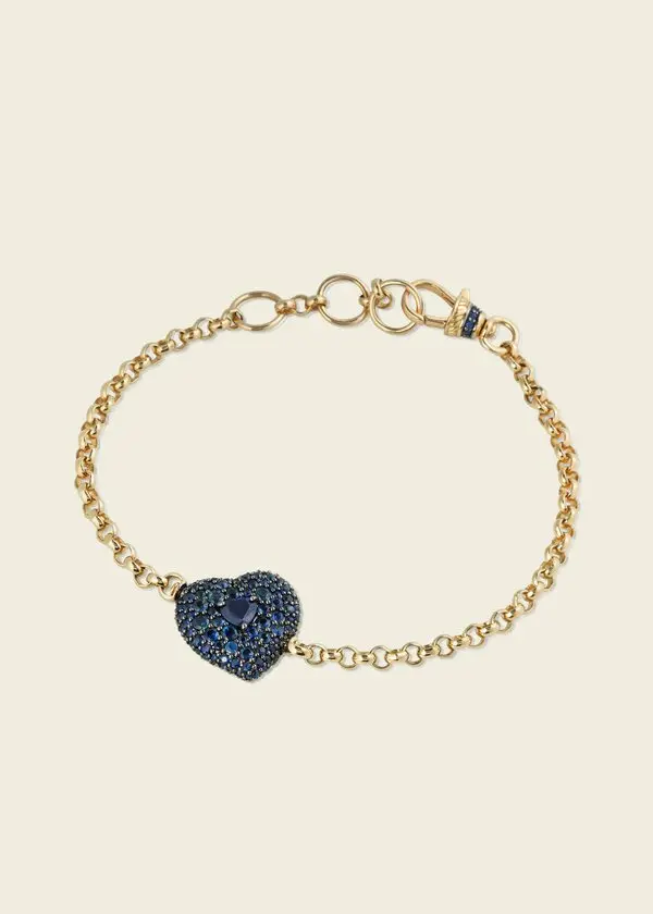 LUCY DELIUS Sapphire Chubby Love Bracelet