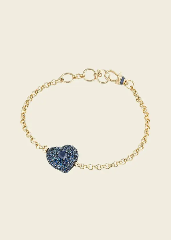 LUCY DELIUS Sapphire Chubby Love Bracelet