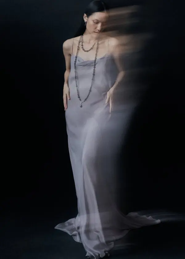 LUCY DELIUS Chaos Long Pearl Necklace