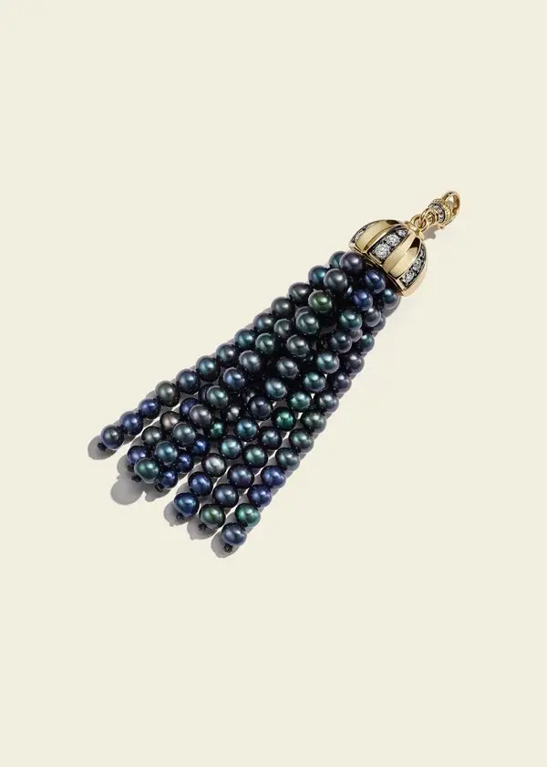 LUCY DELIUS Tears Of Zeus Tassel Pendant - Grey