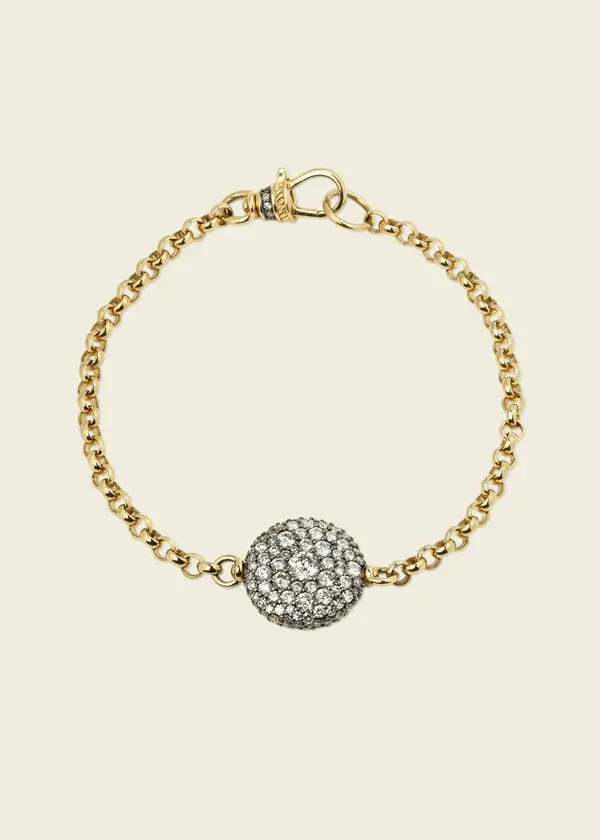 LUCY DELIUS Antique Finish Diamond Pocket Watch Bracelet - Brown