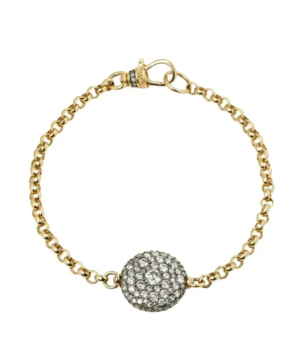LUCY DELIUS Antique Finish Diamond Pocket Watch Bracelet - Brown