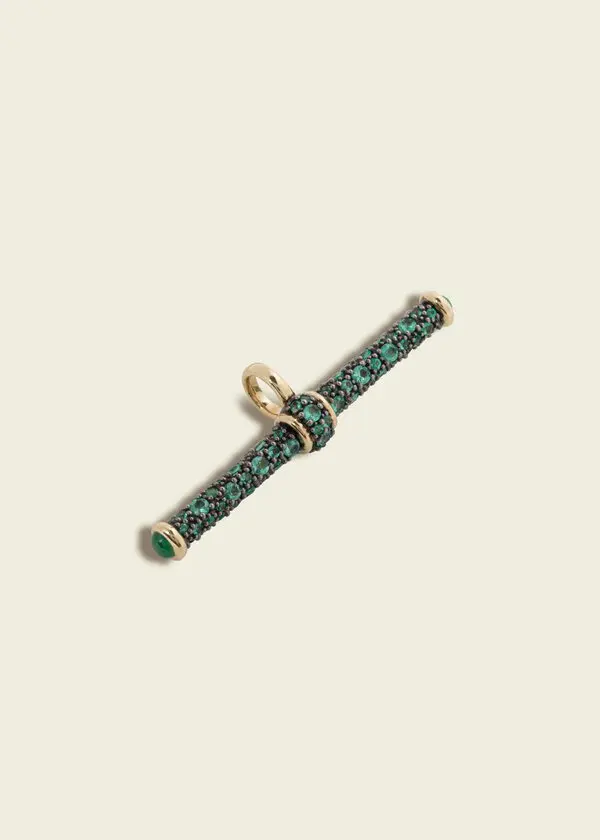 LUCY DELIUS Emerald T-bar Pendant