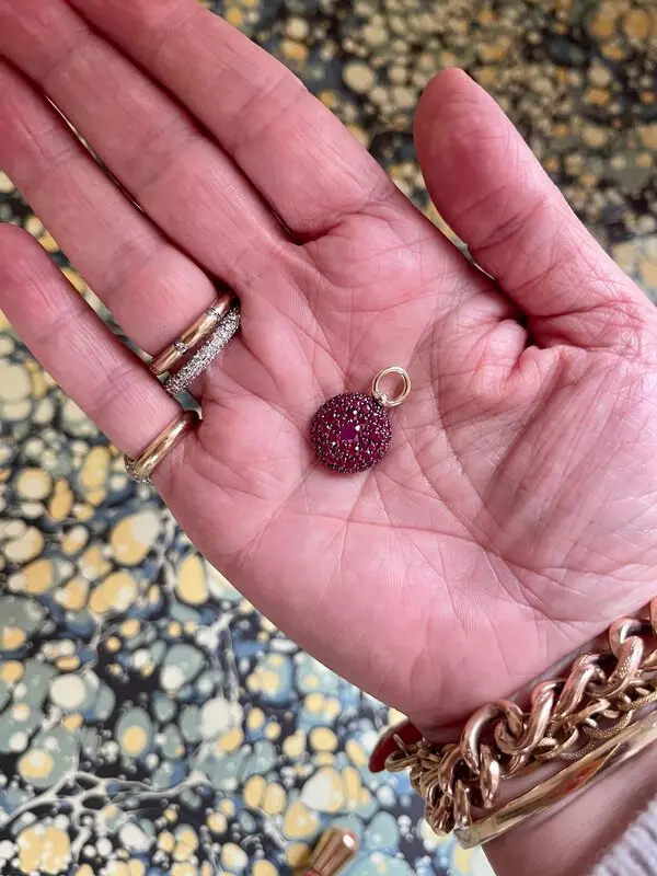 LUCY DELIUS Ruby Pocket Watch Pendant