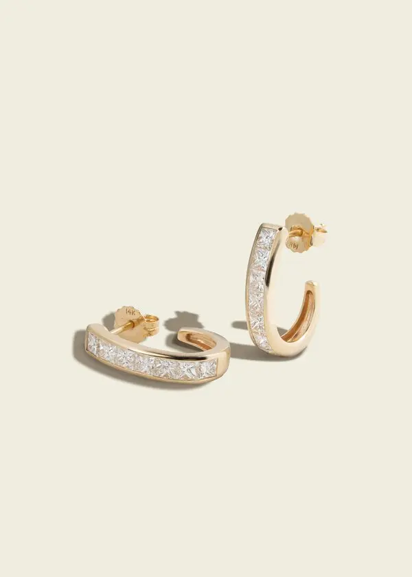 LUCY DELIUS Carré Cut Half Hoop Earrings