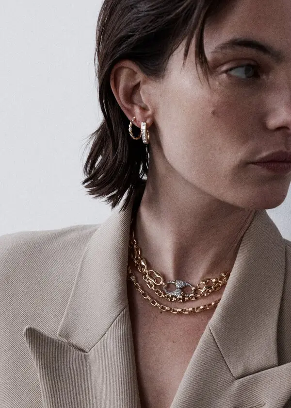 LUCY DELIUS Carré Cut Half Hoop Earrings