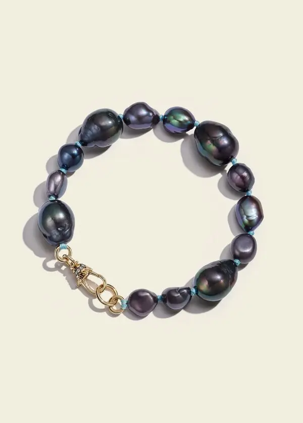 LUCY DELIUS Chaos Pearl Bracelet - Grey