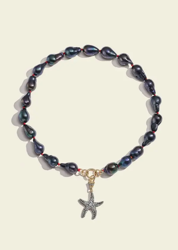 LUCY DELIUS Nyx Baroque Pearl Necklace