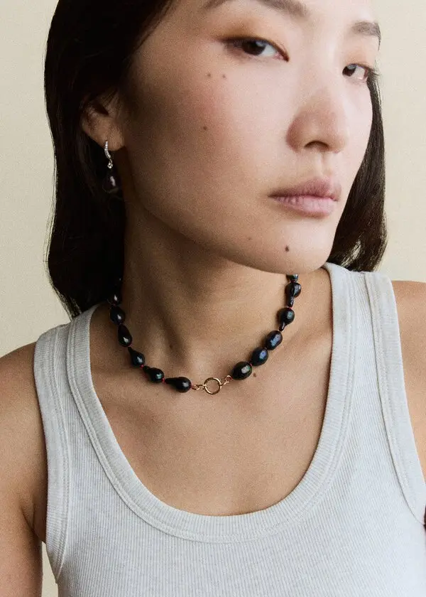 LUCY DELIUS Nyx Baroque Pearl Necklace