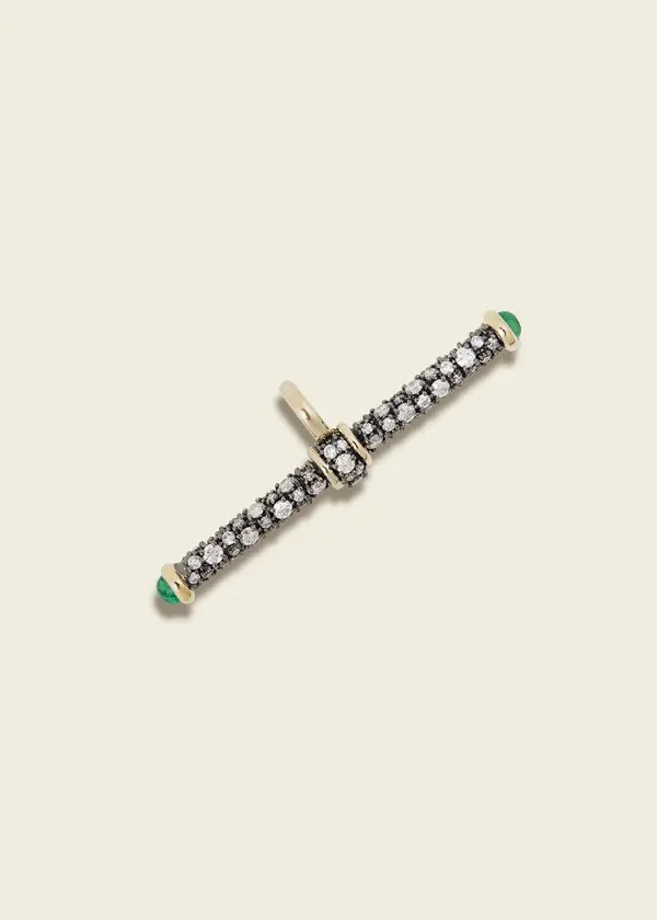 LUCY DELIUS Diamond T-bar Pendant - Green