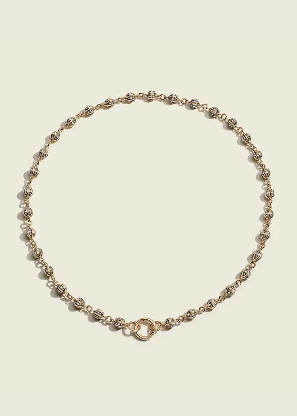 LUCY DELIUS Gold And Diamond Ball Breaker Necklace - Yellow
