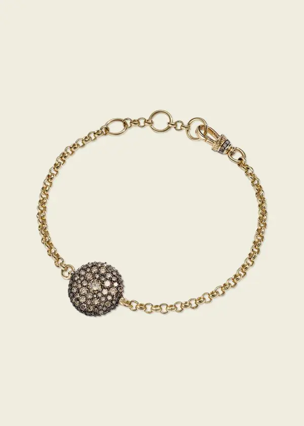 LUCY DELIUS Cognac Diamond Pocket Watch Bracelet - Brown