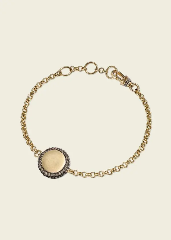 LUCY DELIUS Cognac Diamond Pocket Watch Bracelet