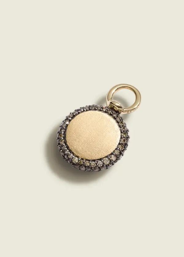 LUCY DELIUS Antique Finish Cognac Diamond Pocket Watch Pendant - Brown