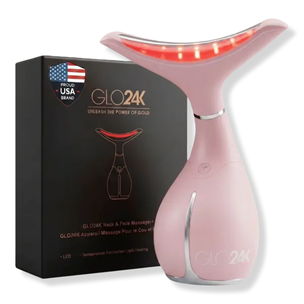GLO24K Skin Rejuvenation Beauty Device For Face And Neck - Pink