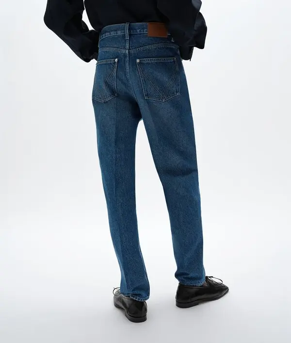 Bottega Veneta Medium Indigo Wide Leg Jeans