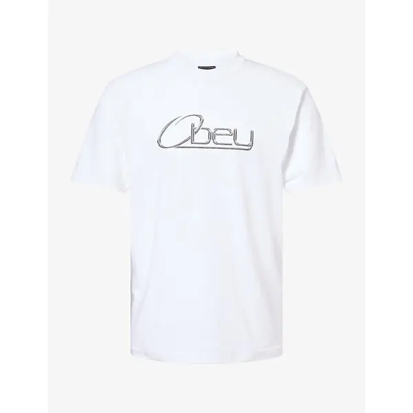Obey Chrome Logo-print Cotton T-shirt
