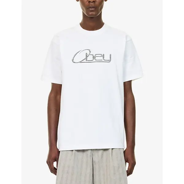 Obey Chrome Logo-print Cotton T-shirt