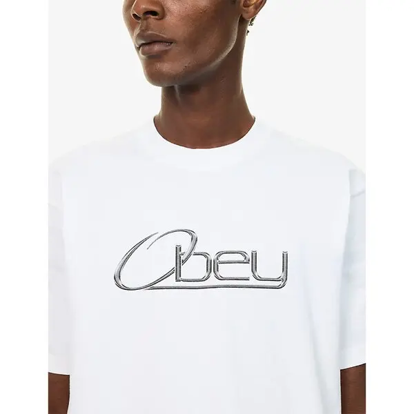 Obey Chrome Logo-print Cotton T-shirt