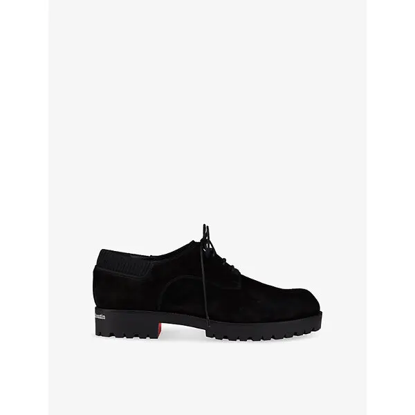 CHRISTIAN LOUBOUTIN Cavafield Suede Derby Shoes - Black