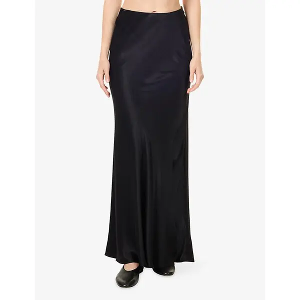 Rails Romina Bias-cut Satin Maxi Skirt