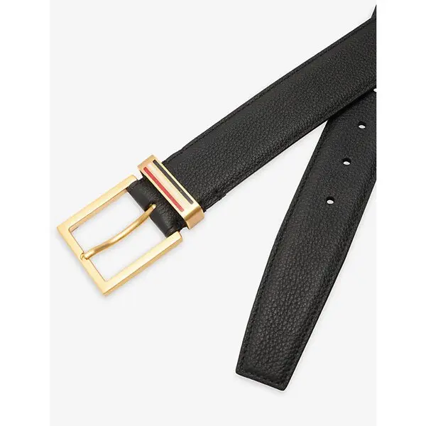 Thom Browne Grained-leather Belt