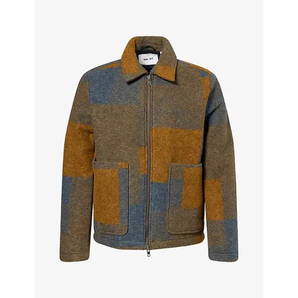 Nn07 Gael Checked Wool-blend Jacket