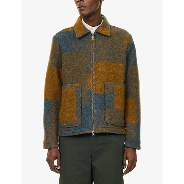 Nn07 Gael Checked Wool-blend Jacket