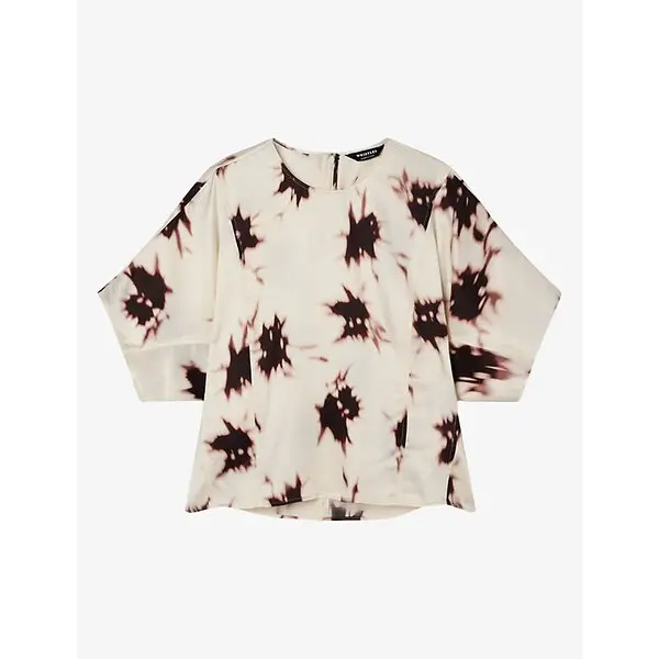 Whistles Floral-print Relaxed-fit Woven Blouse