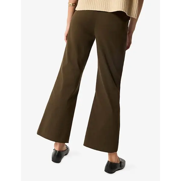 Whistles Pinktuck Kick-flare Stretch Cotton-blend Trousers