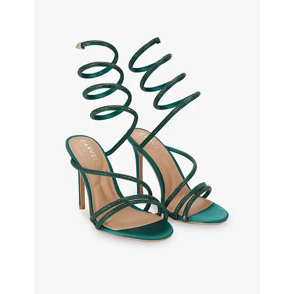 Carvela Spiral 105 Woven Heeled Sandals