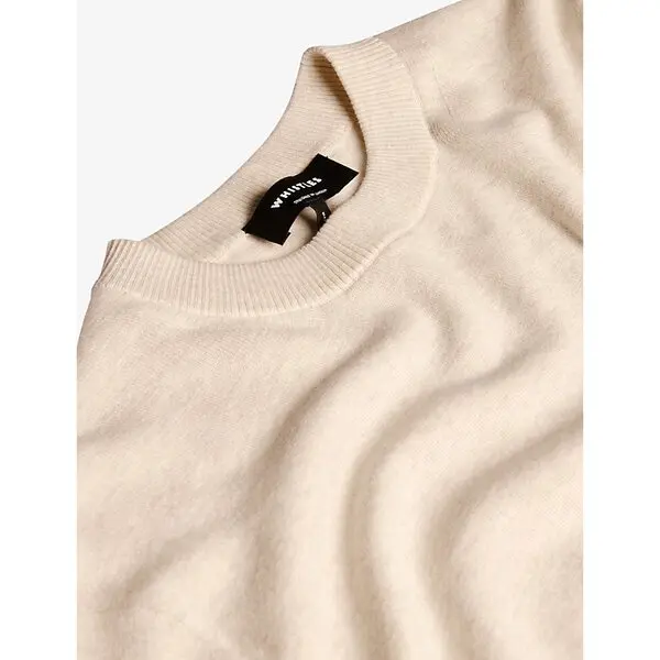Whistles Short-sleeved Knitted Cotton-blend T-shirt
