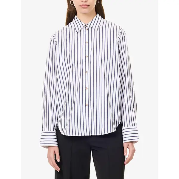 ME+EM Forever Striped Cotton Shirt