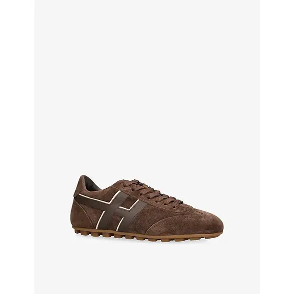 Hogan Allacciato Suede And Leather Trainers