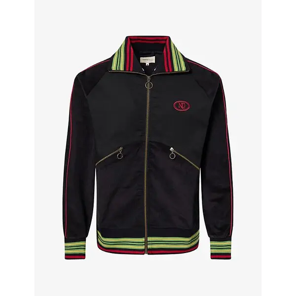 NICHOLAS DALEY Warm-up Stripe-trim Cotton Jacket