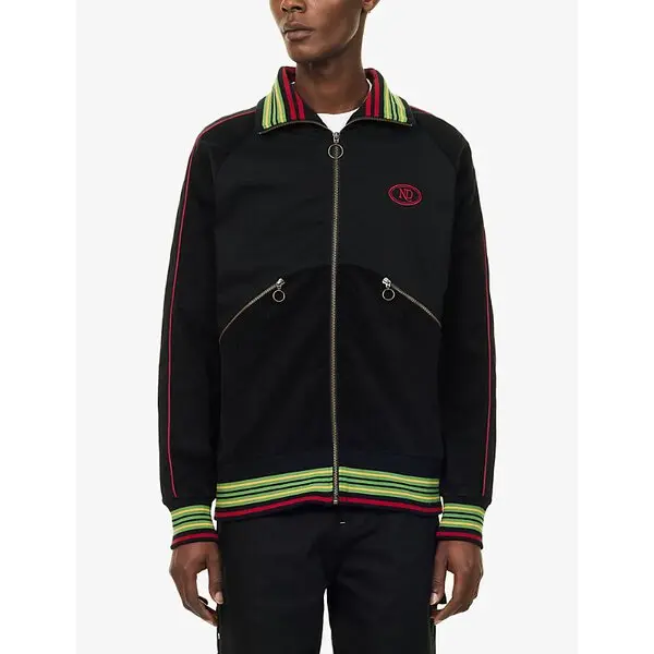 NICHOLAS DALEY Warm-up Stripe-trim Cotton Jacket