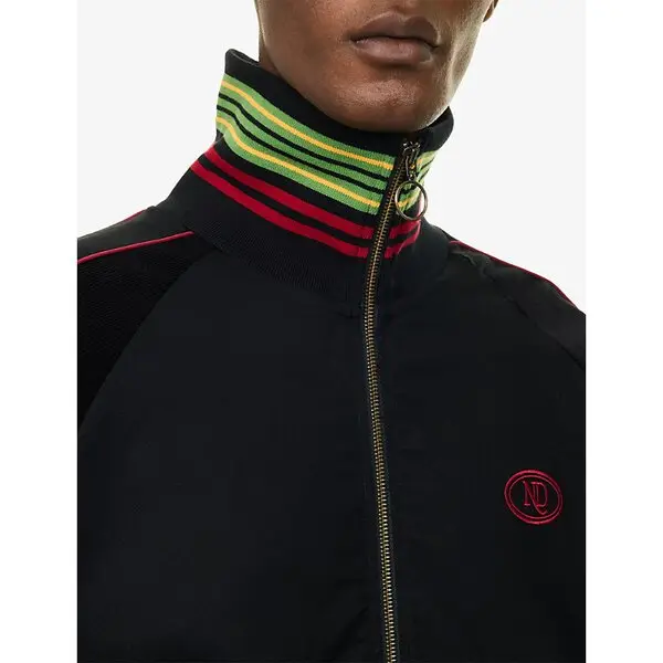 NICHOLAS DALEY Warm-up Stripe-trim Cotton Jacket
