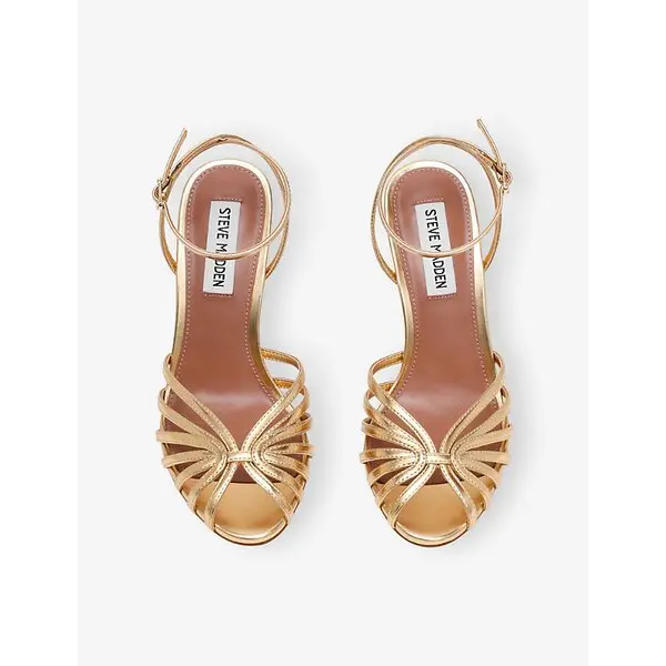 Steve Madden Mizuna Heeled Faux-leather Sandals