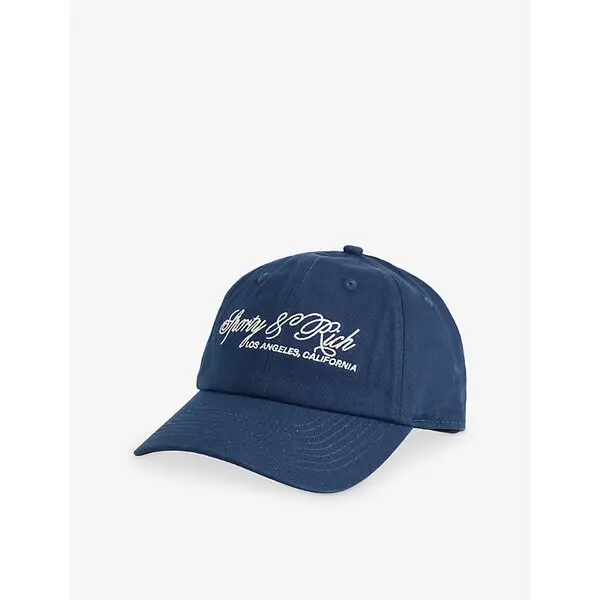 SPORTY & RICH International Embroidered Cotton Cap - Light Navy