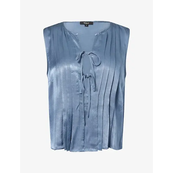 Rails Aja Pleated Satin Top
