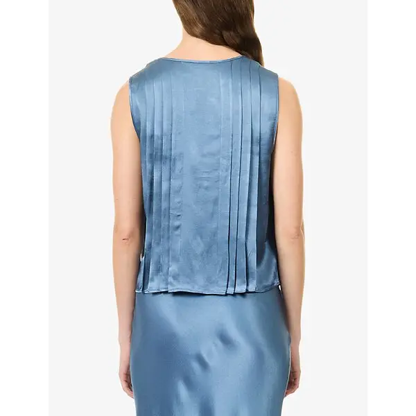 Rails Aja Pleated Satin Top
