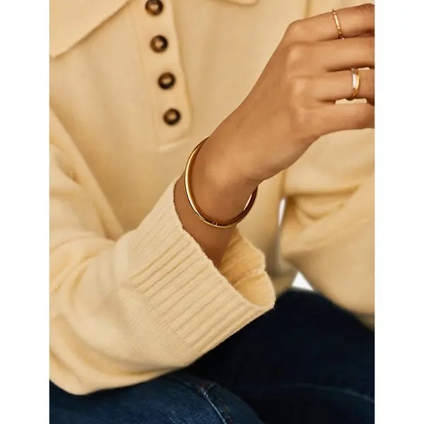 MISSOMA Classic Round Hinged 18ct Gold Pvd Plated Stainless-steel Bangle