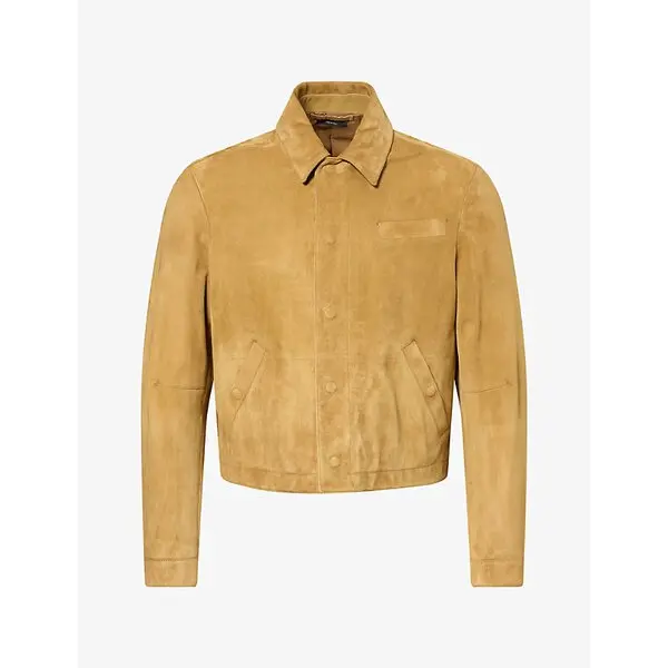 TOM FORD Collared Brushed Suede Jacket