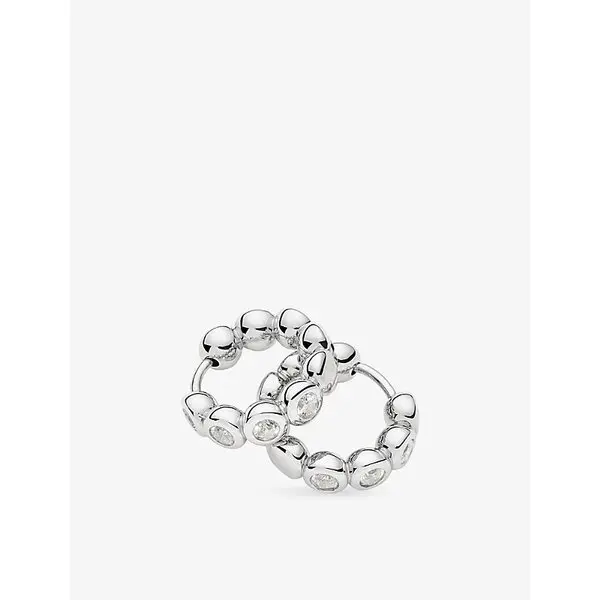 MISSOMA Tennis Sterling-plated Brass Hoop Earrings
