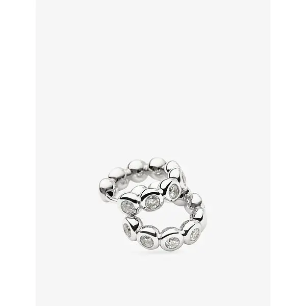 MISSOMA Tennis Sterling-plated Brass Hoop Earrings