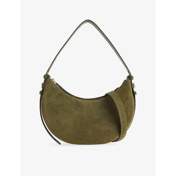 Tory Burch Romy Half Moon Suede Shoulder Bag