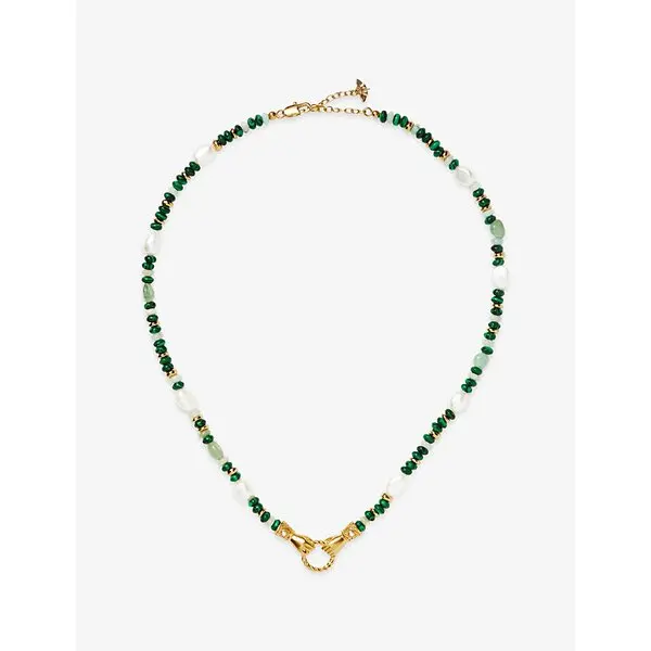 MISSOMA Harris Reed In Good Hands Chunky Beaded Gemstone Necklace - Gold