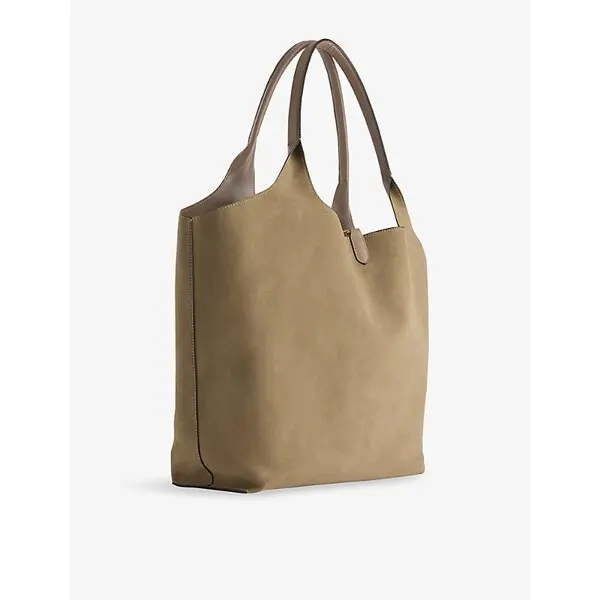 Stella McCartney Perforated-logo Vegan-suede Tote Bag