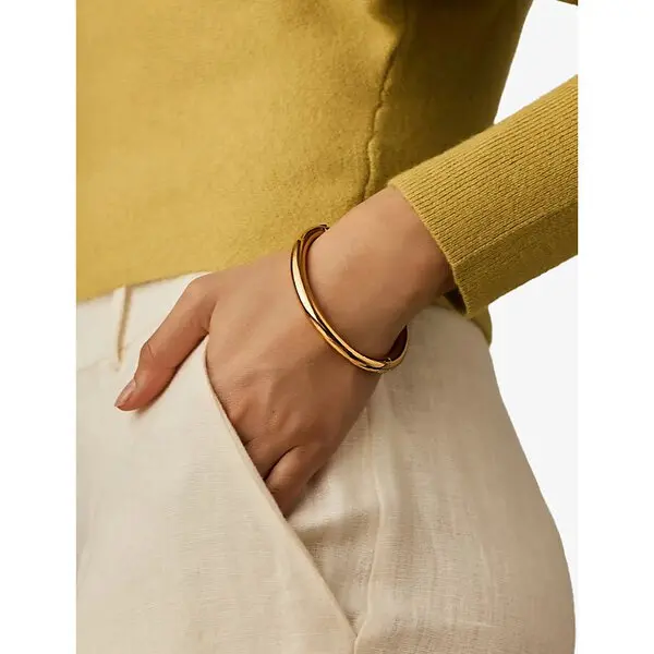 MISSOMA Chunky Round Hinged 18ct Pvd Plated Stainless-steel Bangle